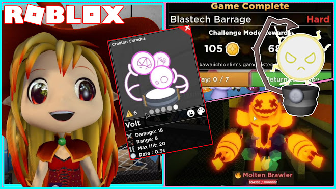 ROBLOX TOWER HEROES! BEATING BLASTECH BARRAGE HARD MODE and GETTING ...