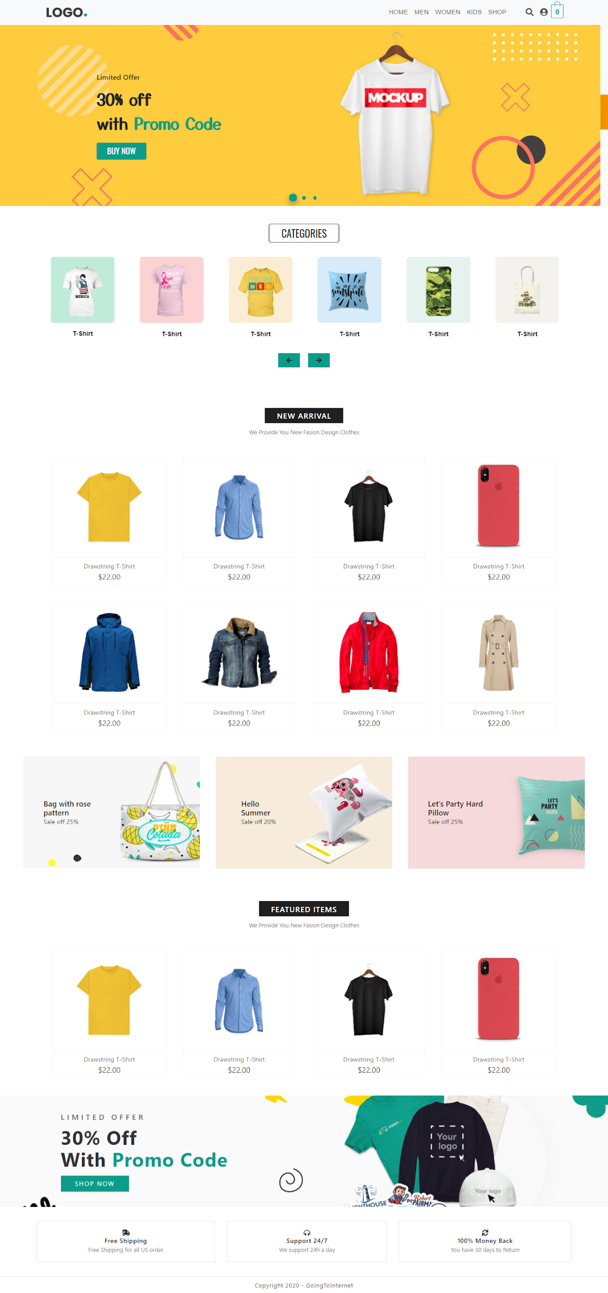 E-commerce Website Design with HTML, CSS