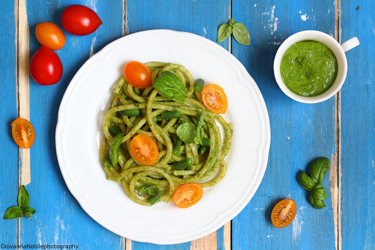 Pasta con pesto di basilico - la cuoca eclettica