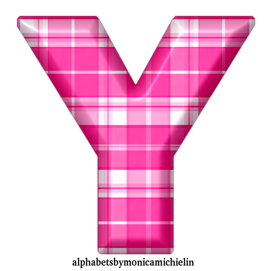 M. Michielin Alphabets: ARIAL FONT PINK PLAID (TARTAN) PATTERN ALPHABET ...