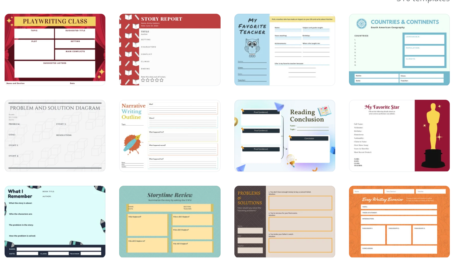 FREE Printable Graphic Organizer Templates for Teachers