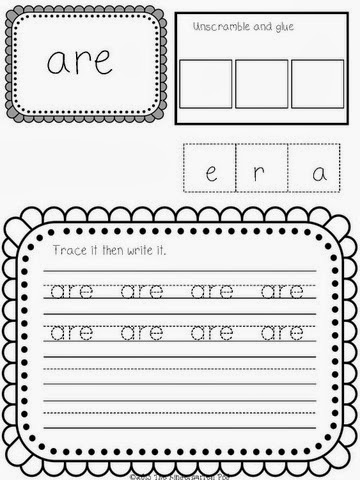 The Kindergarten Pod: Interactive Sight Word Journal - Primer