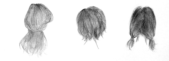 Cara menggambar rambut realitik manga cewek - MAYAGAMI