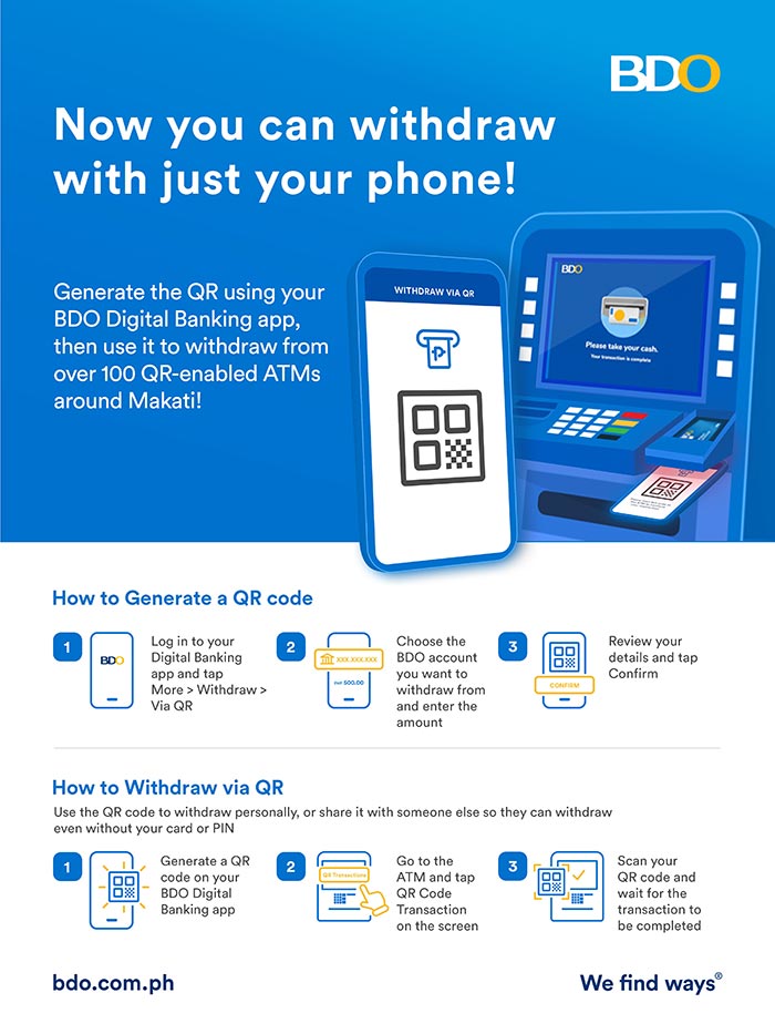 Guide for Teachers: BDO QR Code Card-Less Withdrawal