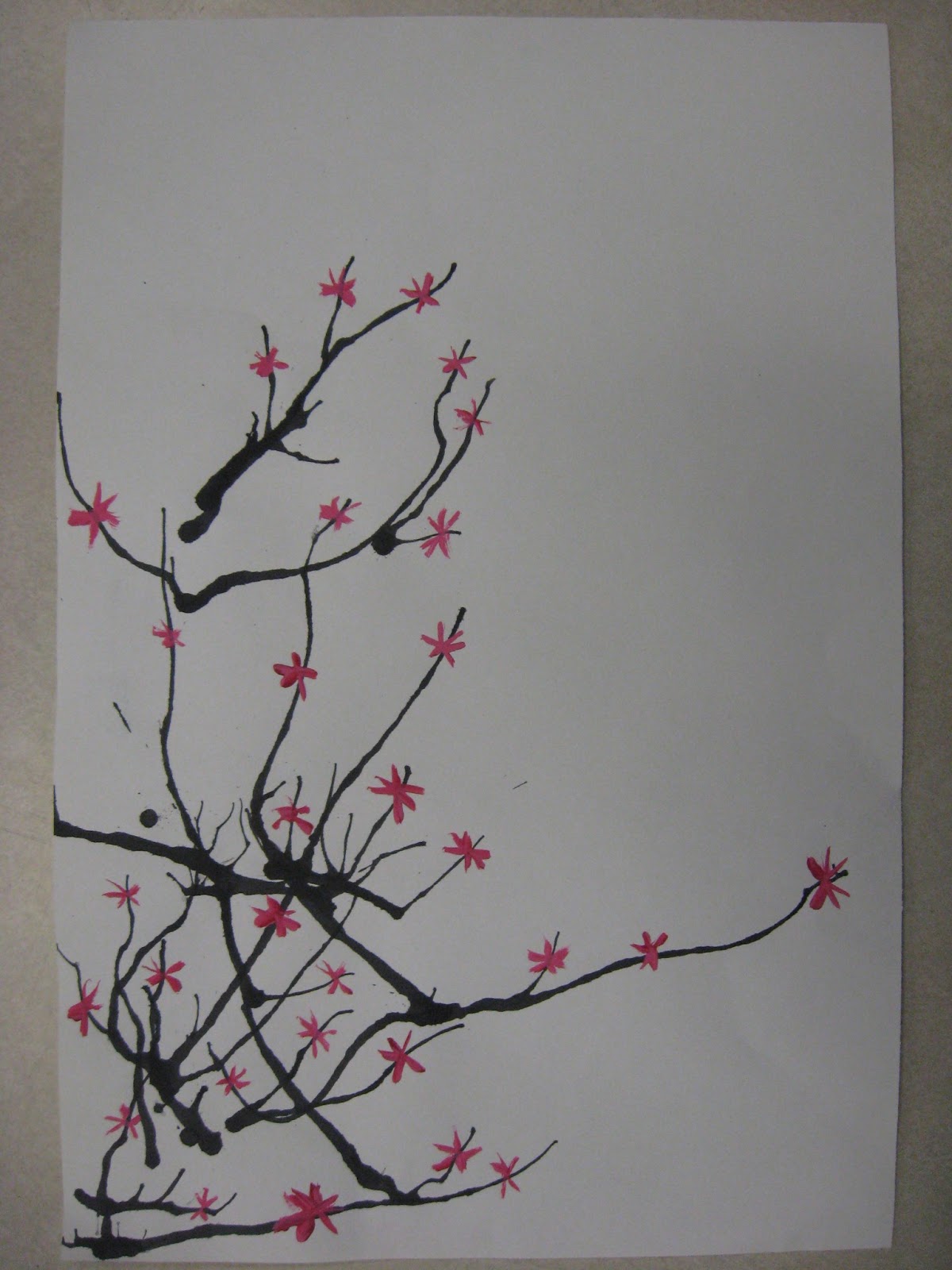 Miss Young's Art Room: 3rd Grade Japanese Cherry Blossom Trees