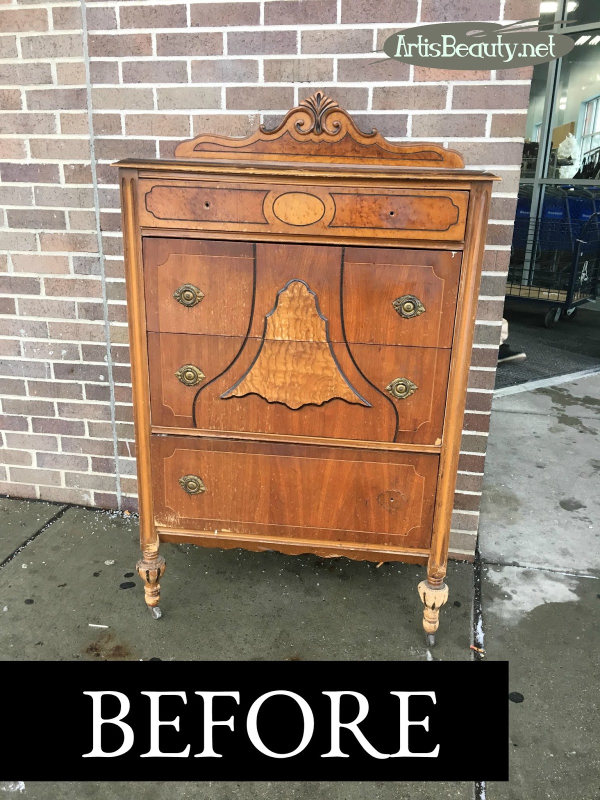 ART IS BEAUTY: Antique Depression Era Chest of Drawers given a Makeover!