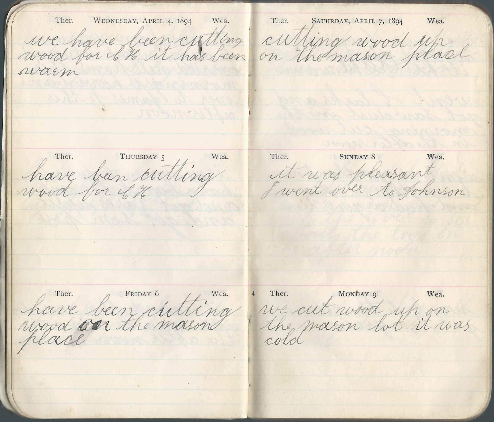 Heirlooms Reunited: April Entries in the 1900 Diary of John Foss ...
