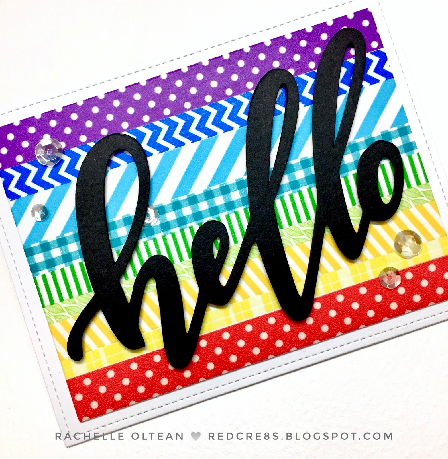 Red Cre8s: One Word Wednesday - "HELLO" | MFT Stamps Die-Namics - Pop ...