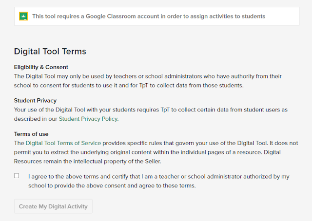 How to use the Digital Activity Feature on TPT with Students