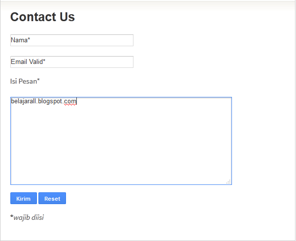 Cara Membuat Halaman Contact Us Terbaru | Trik Tata Cara