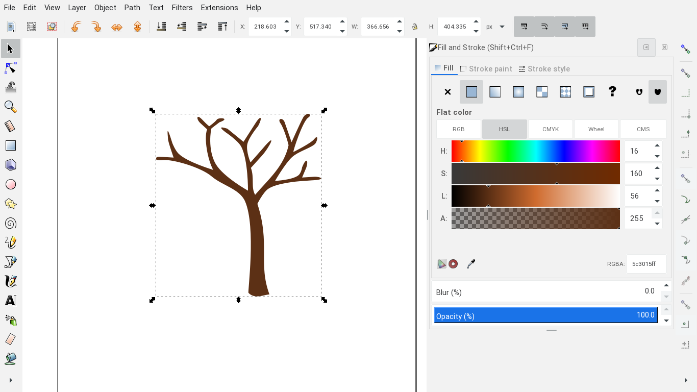 Inkscape Tutorial: Bonsai Elm