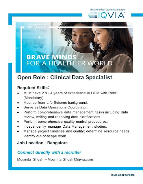 Hiring Clinical Data Specialist (CDM & RAVE) for Life Science Graduates ... Hiring Clinical Data Specialist (CDM & RAVE) for Life Science Graduates ...