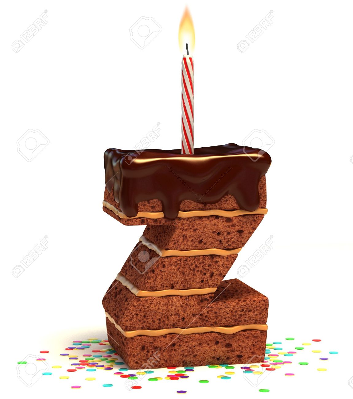 Birthday Cake With Letter Z - Birthday Letter