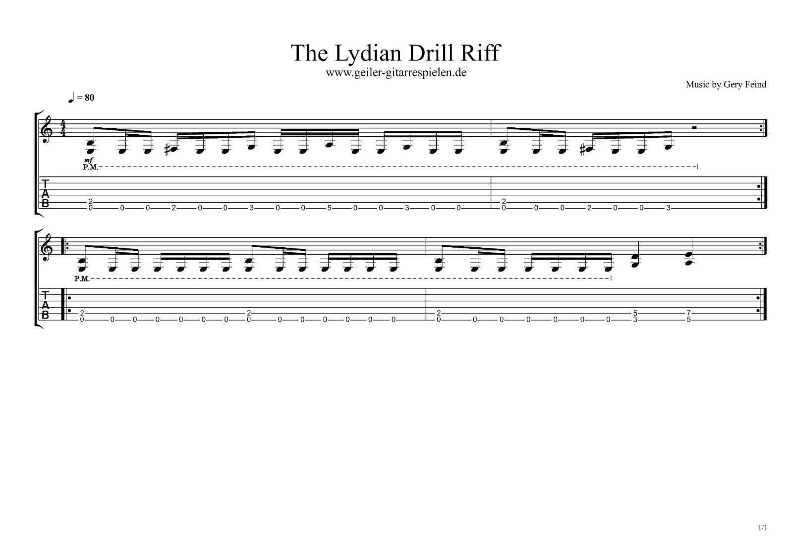 Metal-Riff in Em | Die Gitarren-Seite