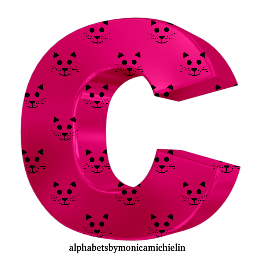 M. Michielin Alphabets: PINK CAT PUPPY ALPHABET, ICONS AND NUMBERS PNG