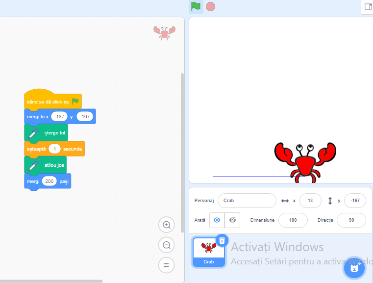 Cercul de informatica: Aplicatii in Scratch