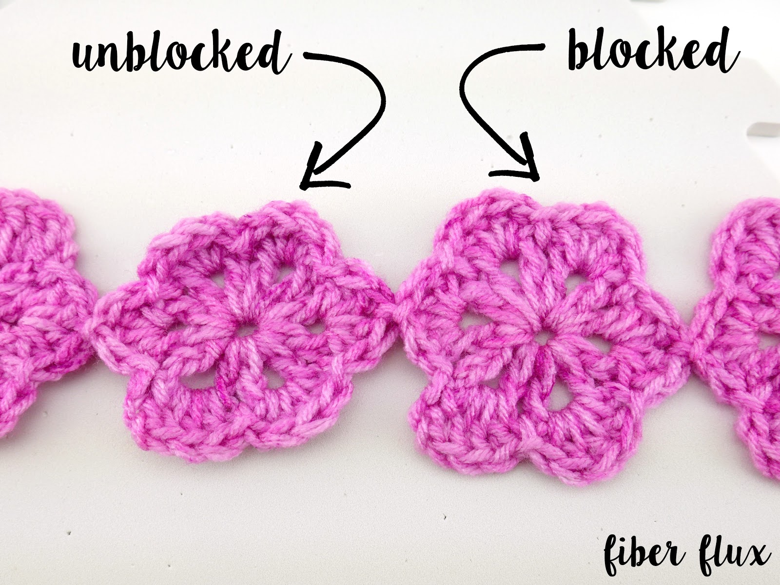Fiber Flux: How To Steam Block Acrylic Yarn Projects