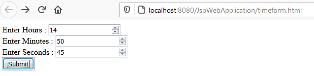 6) Write a JSP that display that time data using beans getter and ...