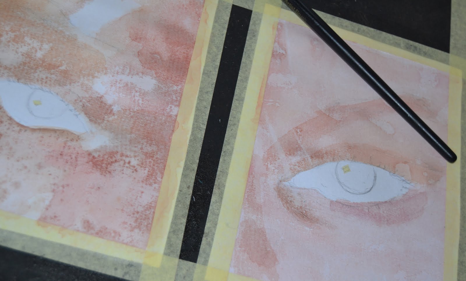 SELF PORTRAIT .WATERCOLOR PAINTING