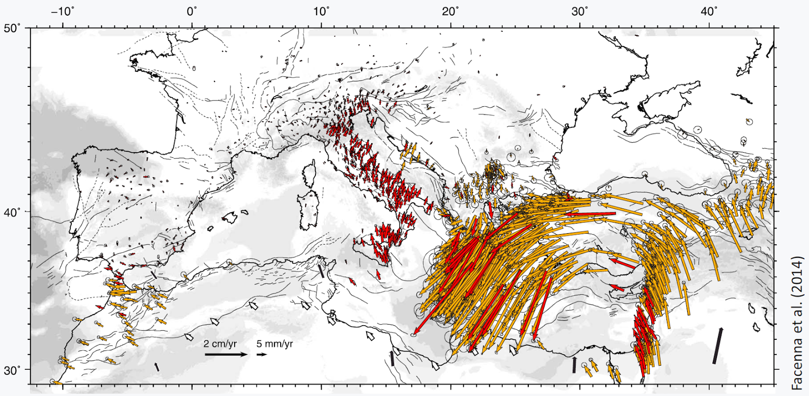 Active Tectonics in the vicinity of the Alps
