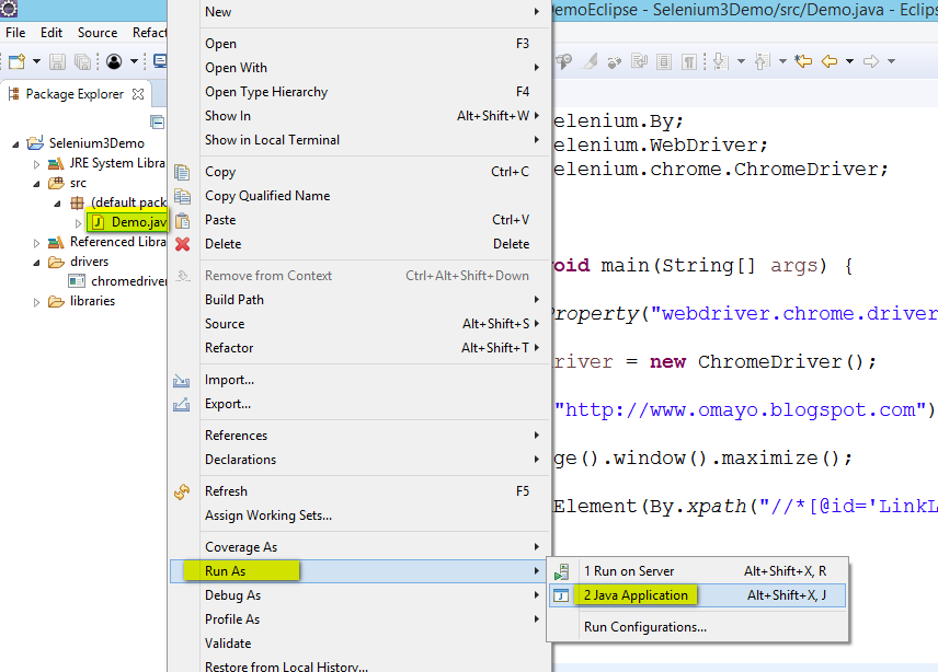 Selenium-By-Arun: Selenium 3 and click() command - For clicking a hyper ...