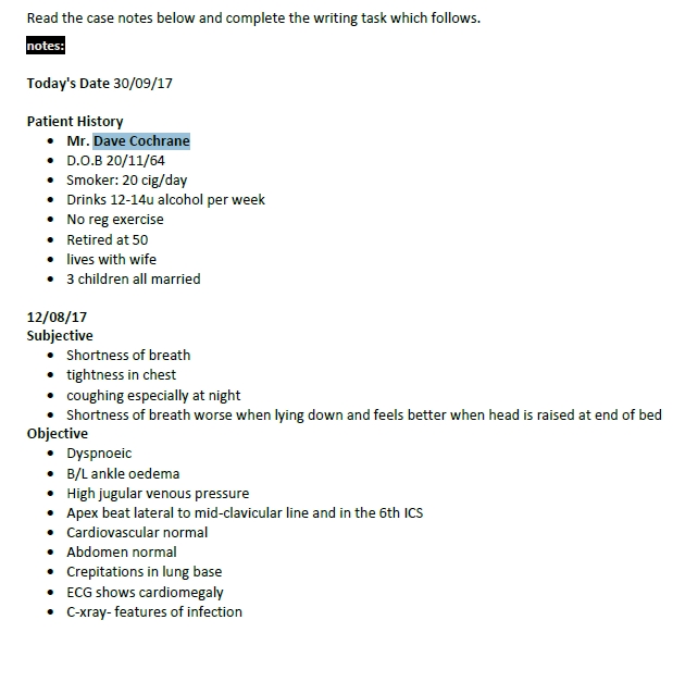 OET Writing Practice: Letter# 8