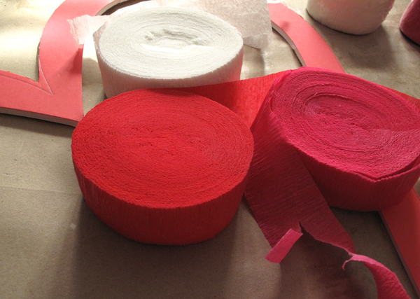 Bespangled Jewelry: DIY Crepe Paper Rosette Heart Frame {Tutorial}