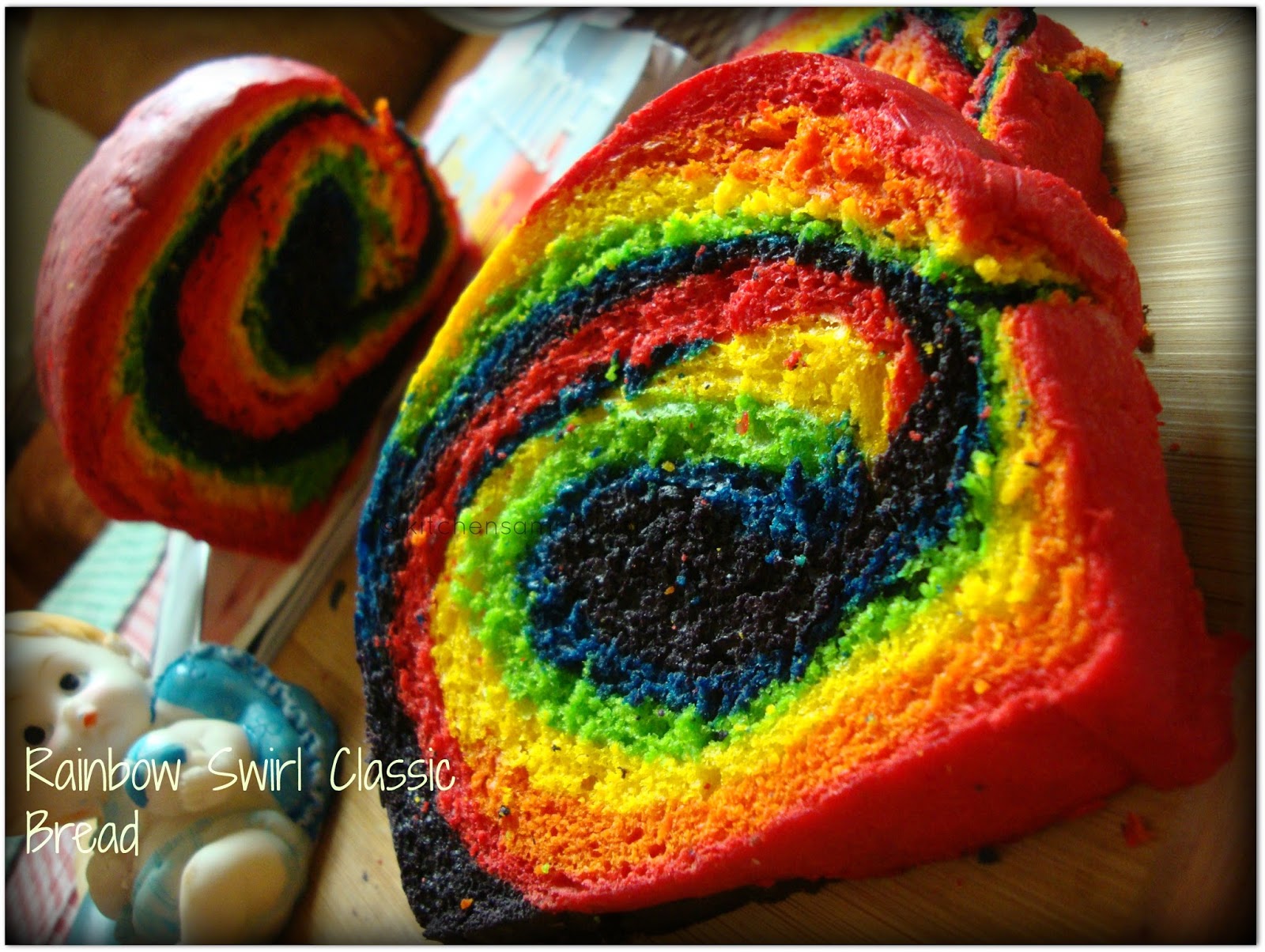Rainbow Swirl Classic Bread | Kitchen Samraj!