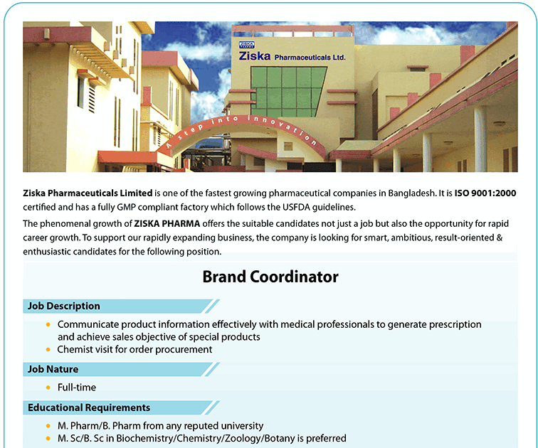 Ziska Pharmaceuticals Limited job circur 2021 (new job )
