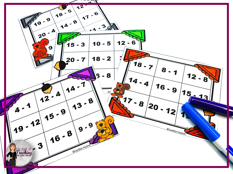 My Kind of Teaching: Addition and Subtraction Fact Fluency Games