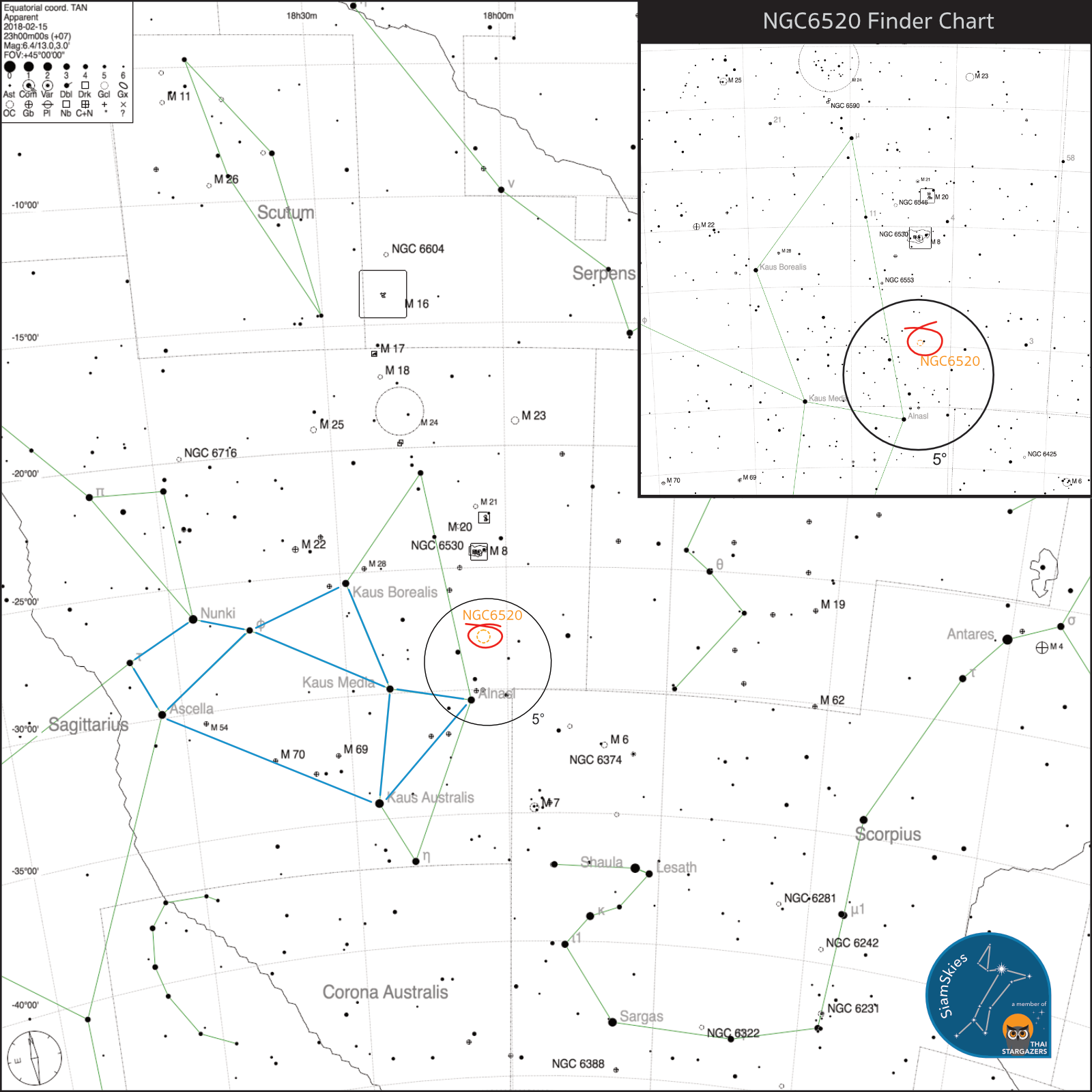 siamskies: NGC6520 and Barnard 86 : Inkspot