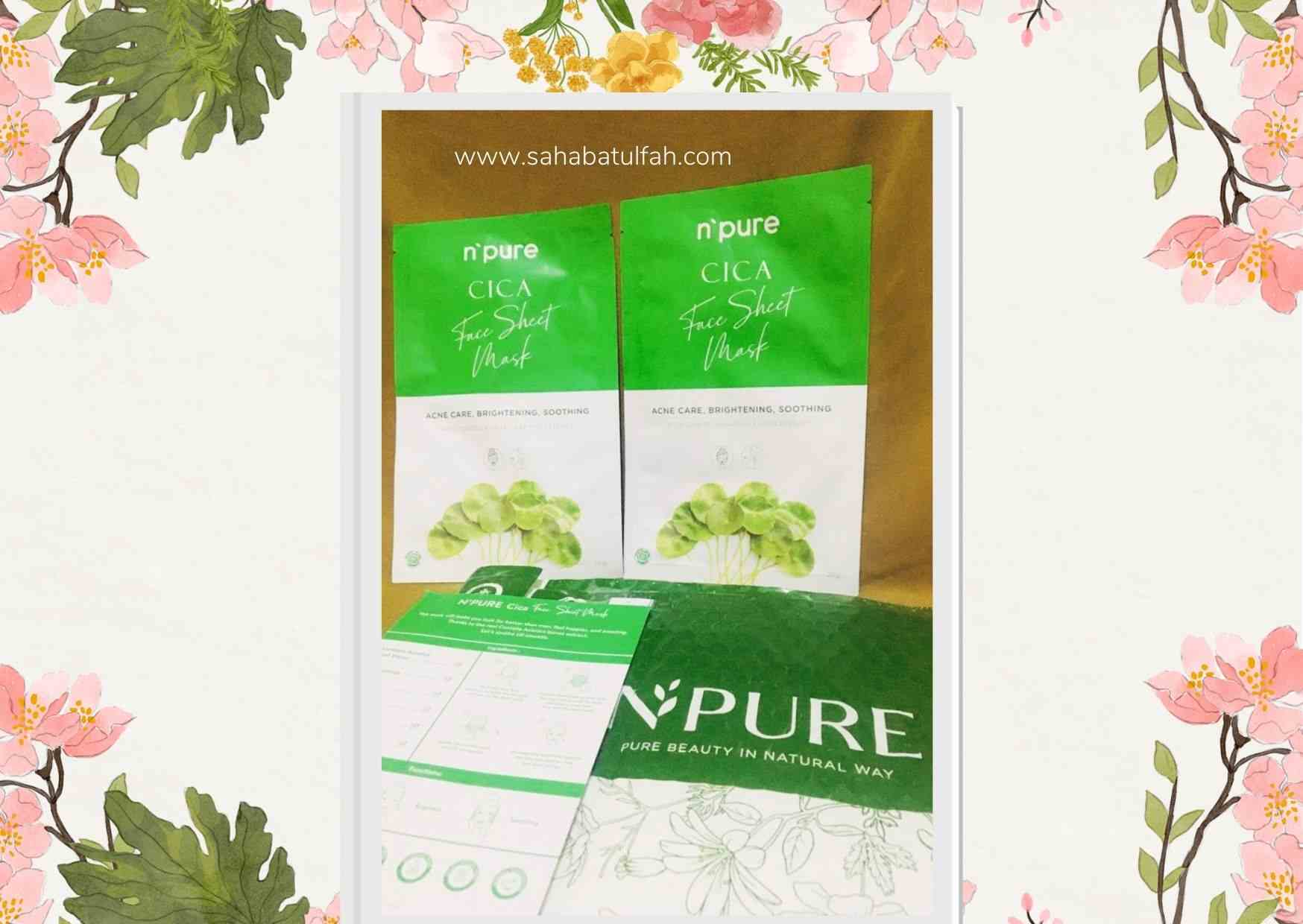Review NPURE CICA Face Sheet Mask - Lifestyle Blogger Ulfah Aulia