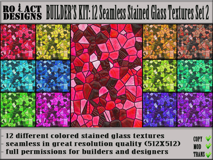 Ro!Act Designs: ..::RO!ACT::..DESIGNS Designer's Kit: 12 Stained Glass ...