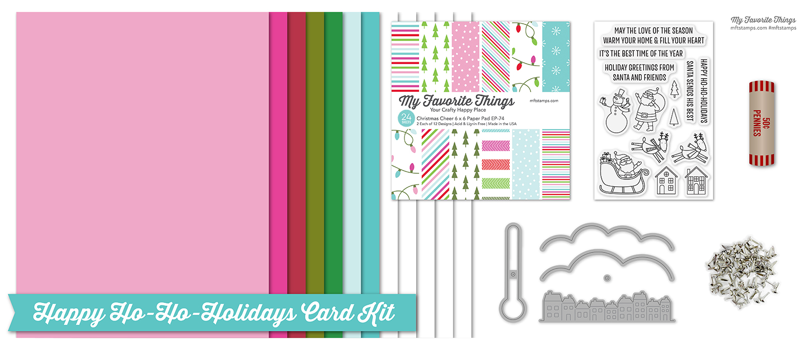 Paper Pursuits: MFT October Card Kit, Happy Ho-Ho-Holiday, Release!