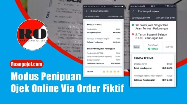 Modus Penipuan Ojek Online Lewat Order Fiktif Terbaru
