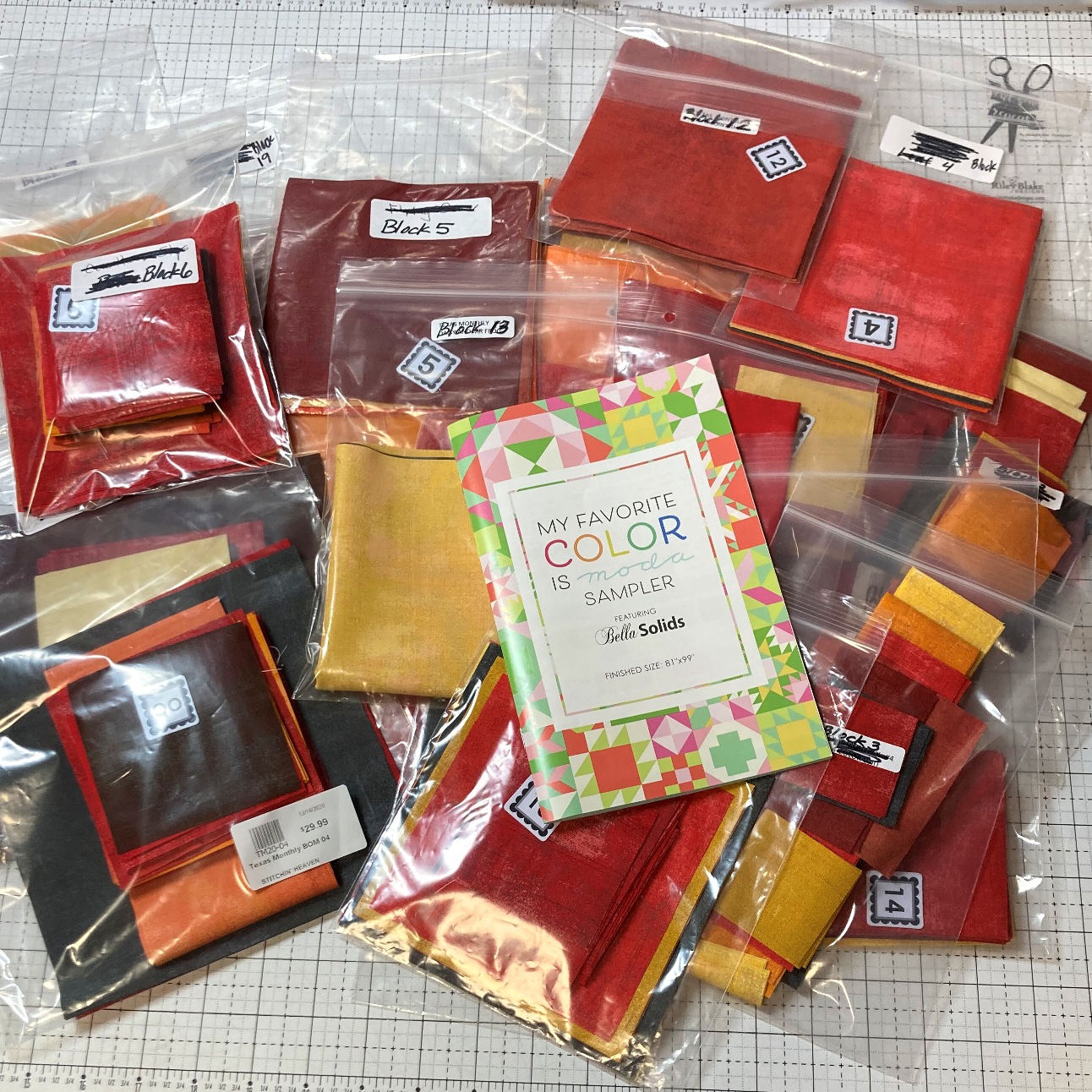Happy Quilting: My Favorite Color is Moda Sampler - Block 1