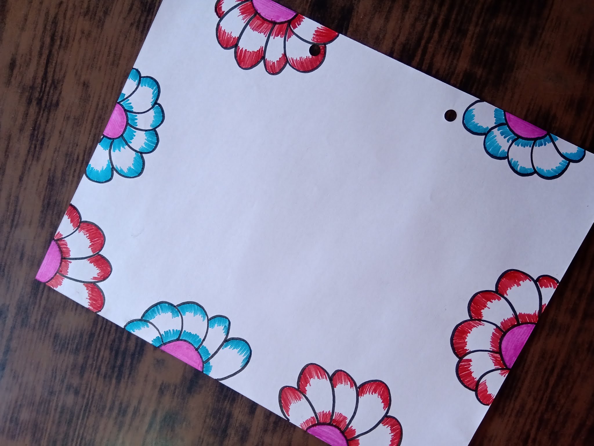 Dear Study: New Flower Decoration | Paper Border Design | Chart Paper ...