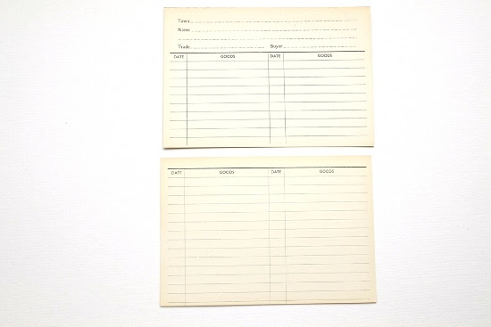 notes on paper: Vintage Treasure: 1920s index cards. A history of trade ...