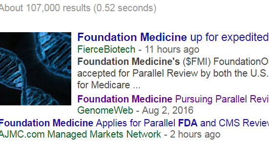 Discoveries in Health Policy: Foundation Medicine Announces FDA/CMS ...