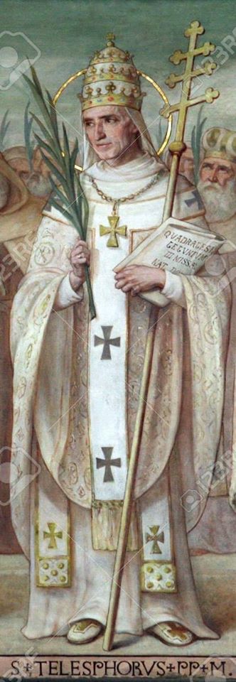 Misioneros del Santísimo Rosario: 5 de Enero: SAN TELÉSFORO, Papa y Mártir