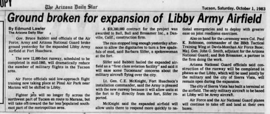 Arizona History Stories: Libby Army Air Field - Fort Huachuca