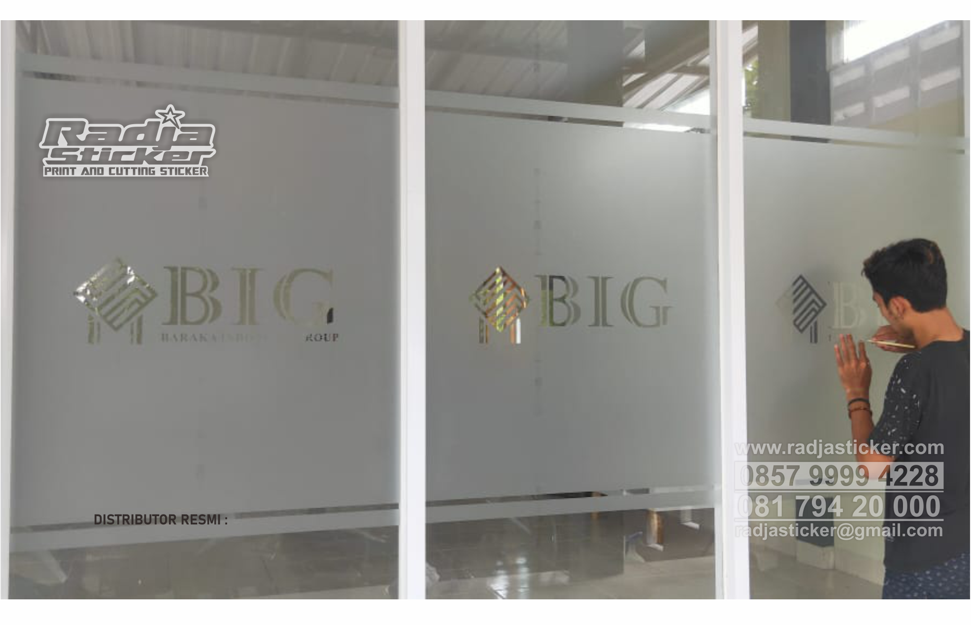 Stiker Kaca Kantor Cargo | Sandblasting Kaca Kantor Cargo - Radja Sticker