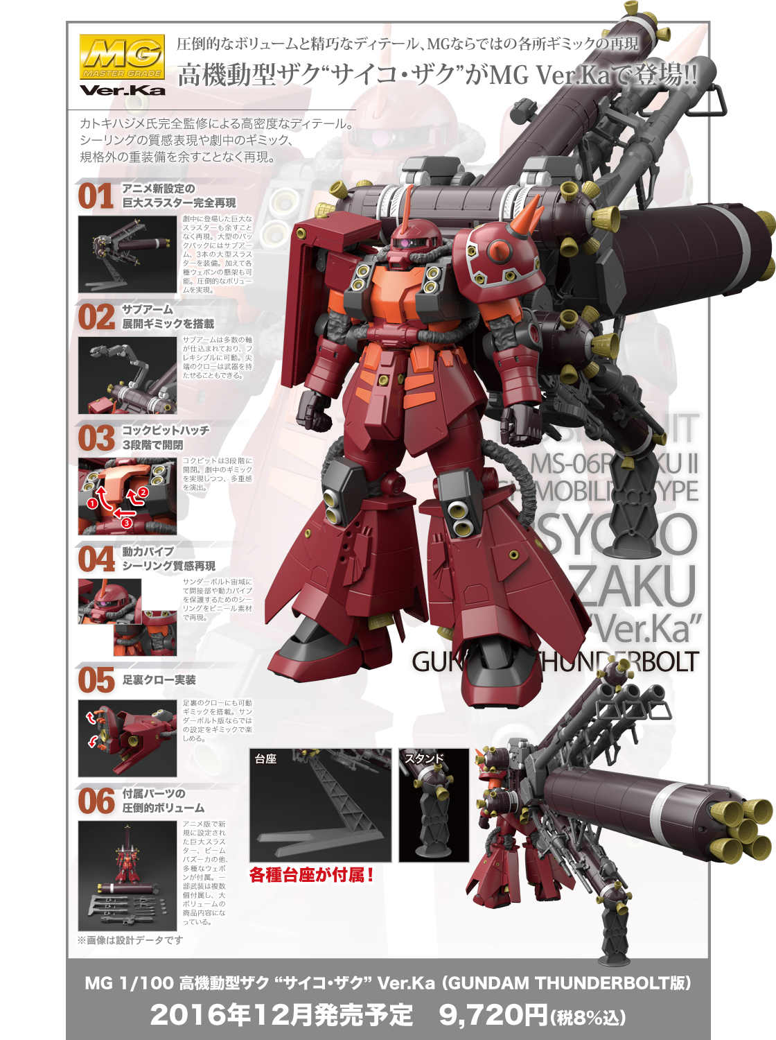 GUNDAM GUY MG 1 100 High Mobility Type Zaku Psycho Zaku Ver Ka