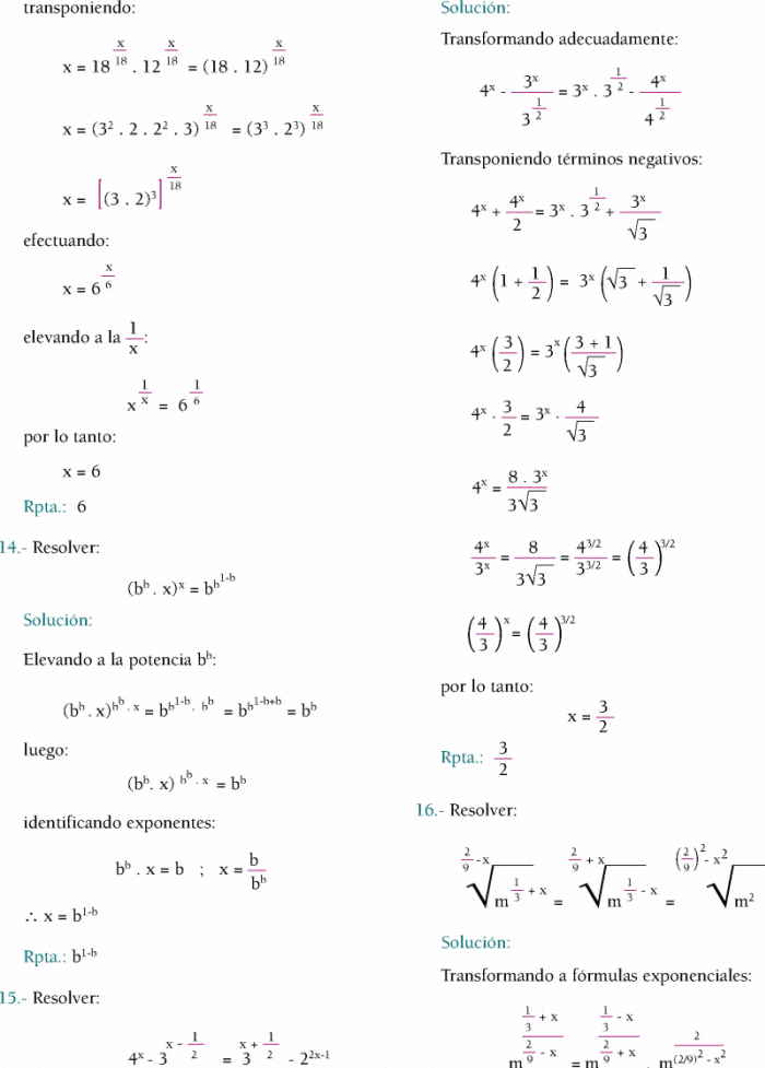 ECUACIÓN EXPONENCIAL PREGUNTAS RESUELTAS PDF
