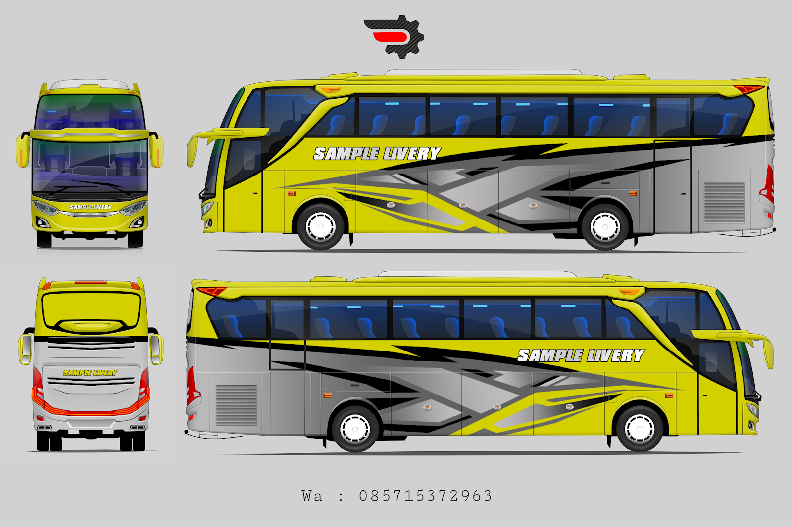 DESIGN LIVERY BUS JETBUS 3 FACELIFT ADIPUTRO REAL BUS - IlhamMaulana