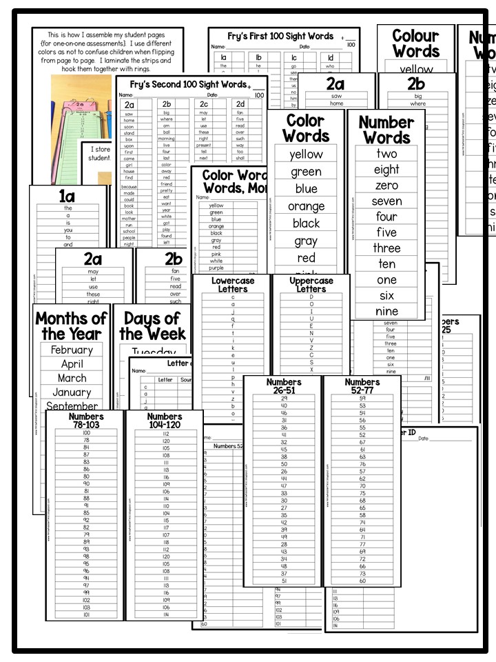 Mrs. Wheeler's First Grade Tidbits: Back to School Assessments