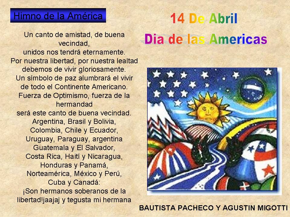 IMAGENES: DIA DE LAS AMERICAS - 14 DE ABRIL
