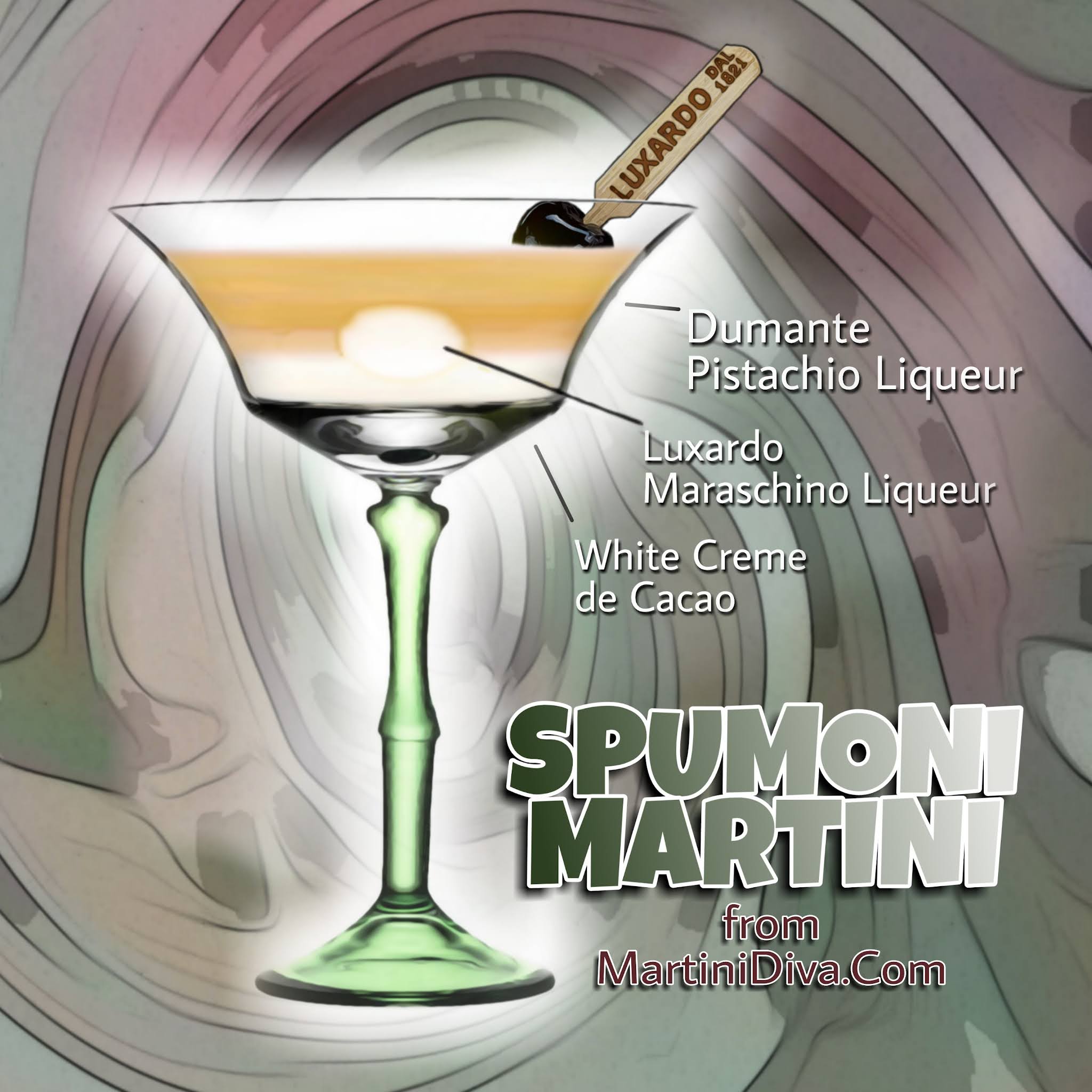 The Martini Diva The Spumoni Martini Cocktail Recipe