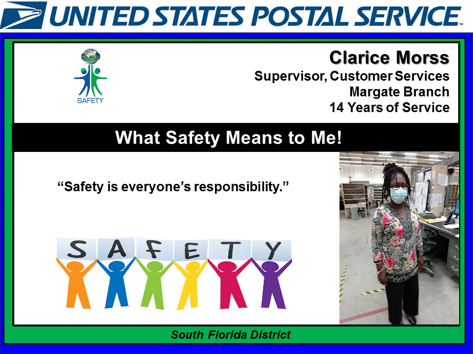 South Florida Postal Blog: 'What Safety Means to Me!'
