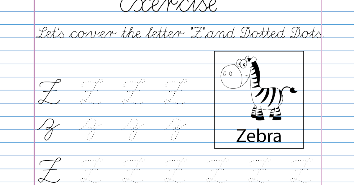 To print // dotted activity letter "Z" in PDF